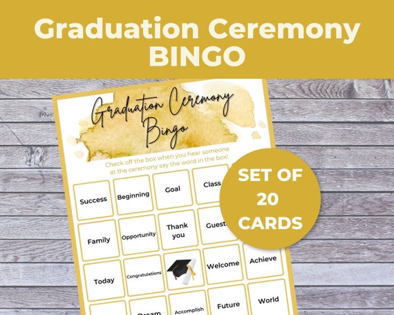 Graduation Ceremony BINGO | Etsy