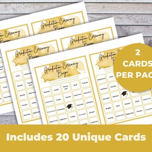 Graduation Ceremony BINGO - Etsy