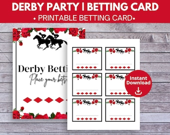 Derby Party Games Kit, Printable Derby Betting Games, 4 Different ...