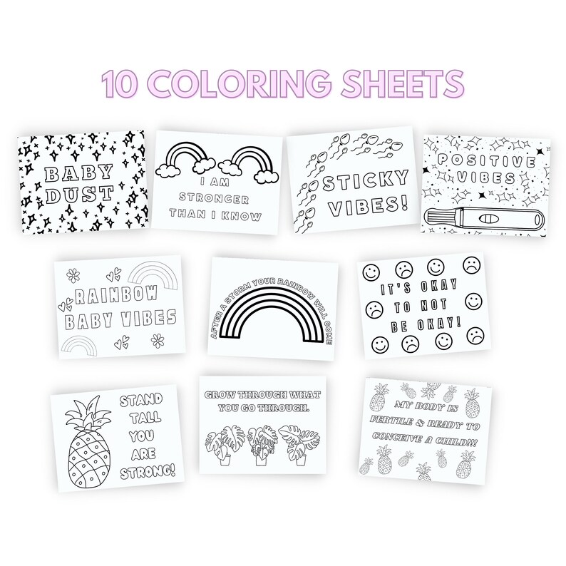 Modern Infertility Coloring Pages | Doodle Adult Coloring Page | IVF ...