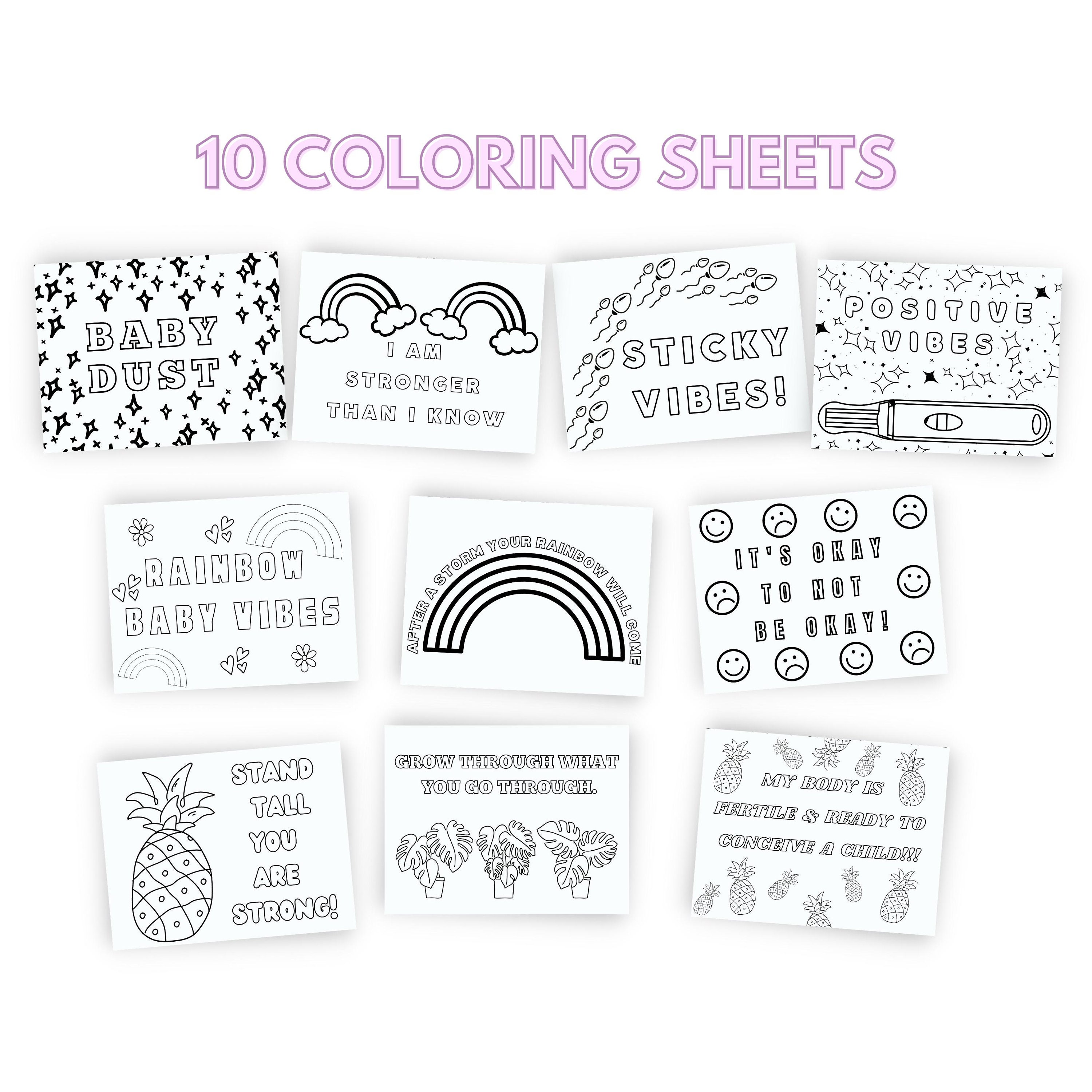 Modern Infertility Coloring Pages | Doodle Adult Coloring Page | IVF ...