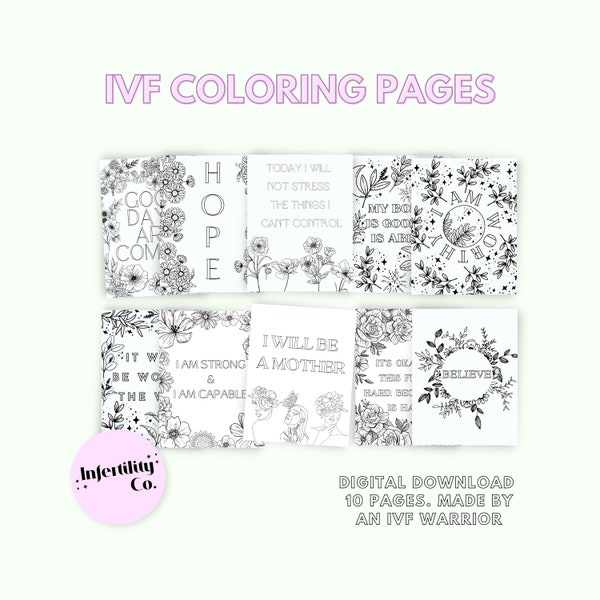 Infertility Coloring Page - Etsy