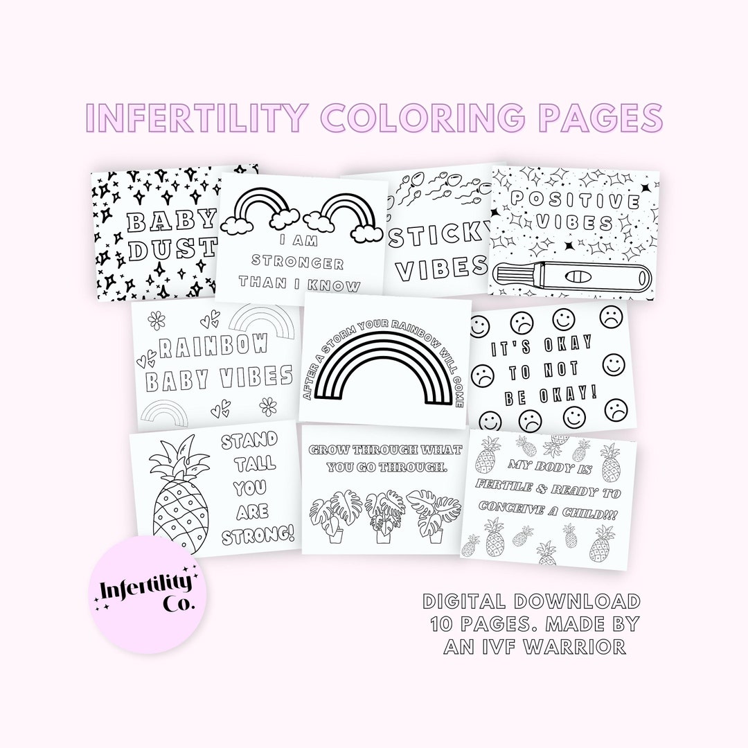 Modern Infertility Coloring Pages | Doodle Adult Coloring Page | IVF ...