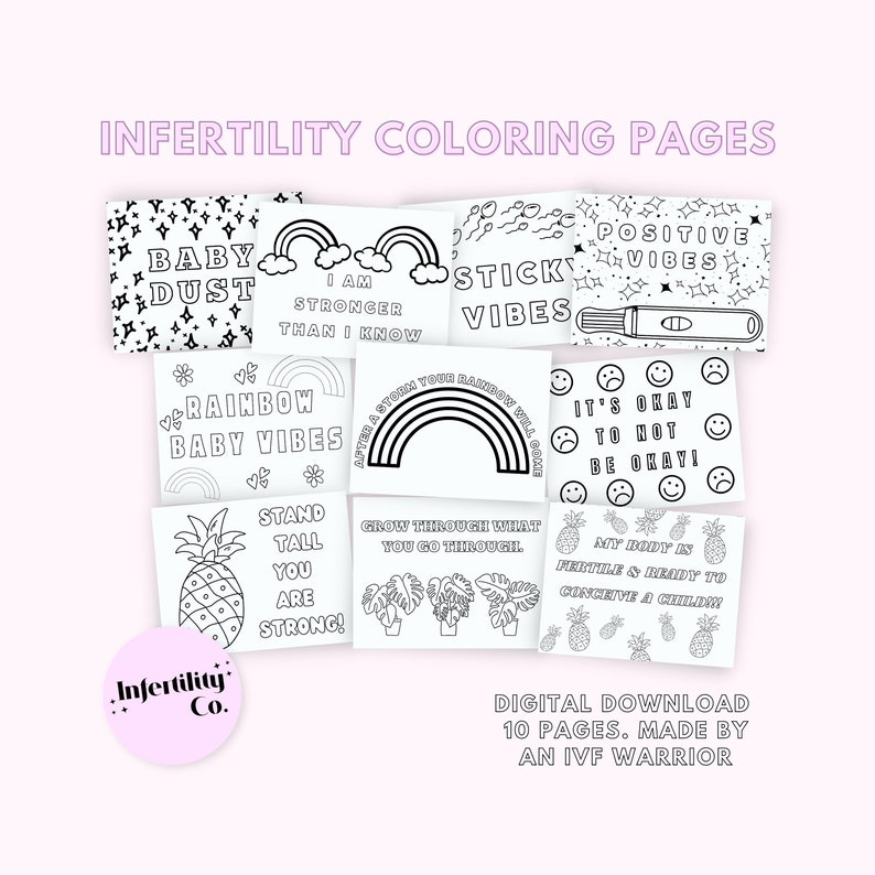 Modern Infertility Coloring Pages | Doodle Adult Coloring Page | IVF ...
