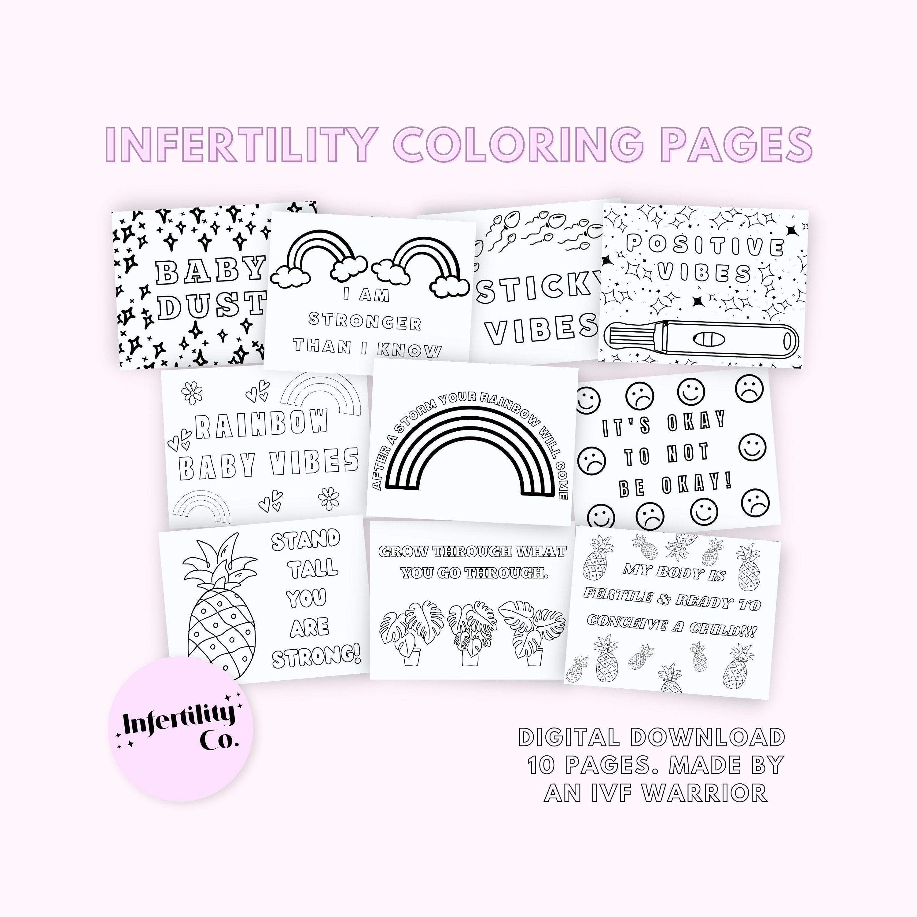 Modern Infertility Coloring Pages | Doodle Adult Coloring Page | IVF ...