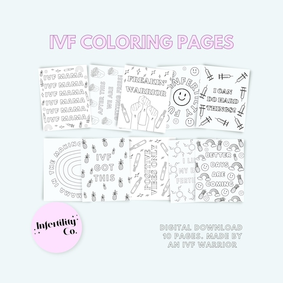 IVF Coloring Page IVF Gift Infertility Coloring | Etsy