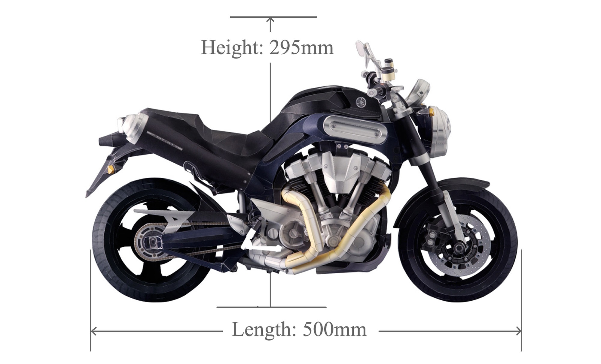 Yamaha MT-01 Ultra Realistic Papercraft, 3D Paper Model, Motorcycle ...