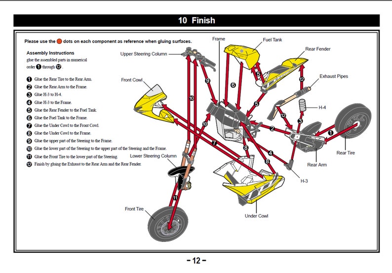 Yamaha YZR-M1-US Realistic Papercraft 3D Paper Model, Motorcycle, Paper ...