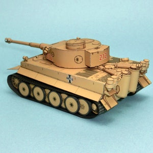 Tiger 1 Gup, Papercraft, 3D Paper Model, Soldier, Tank, Paper Craft ...
