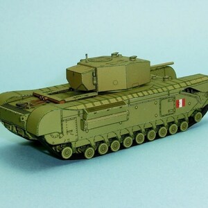 Churchill MK3, Papercraft, 3D Paper Model, Soldier, Tank, Paper Craft ...