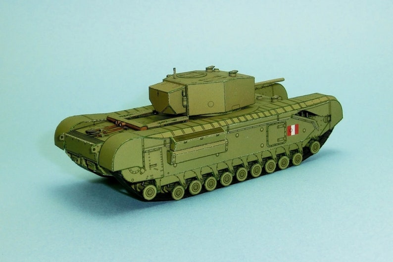 Churchill MK3, Papercraft, 3D Paper Model, Soldier, Tank, Paper Craft ...