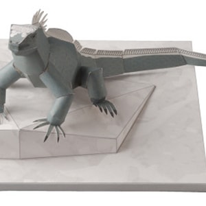 Marine Iguana Papercraft, 3D Paper Model (PDF Template) - Etsy