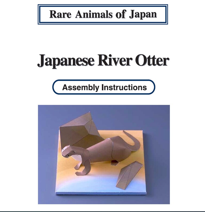 River Otter, Papercraft, 3D Paper Model, Animal, Zoo, Paper Craft ...