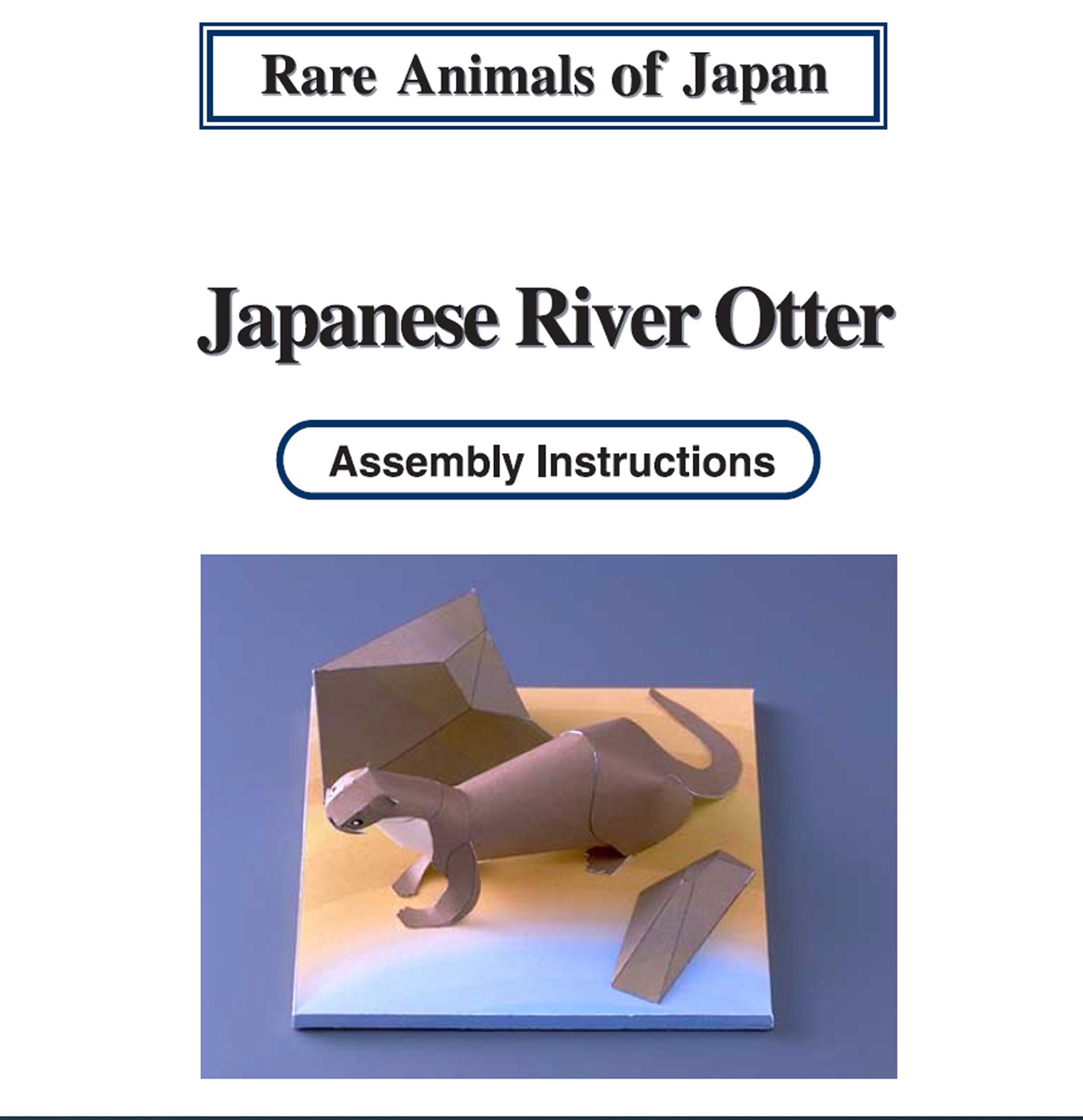 River Otter, Papercraft, 3D Paper Model, Animal, Zoo, Paper Craft ...