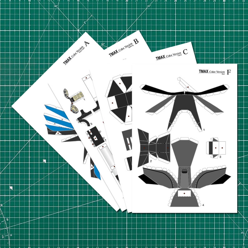 Yamaha Tmax Realistic Papercraft 3D Paper Model, Motorcycle, Paper ...