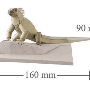 Marine Iguana Papercraft, 3D Paper Model (PDF Template) - Etsy