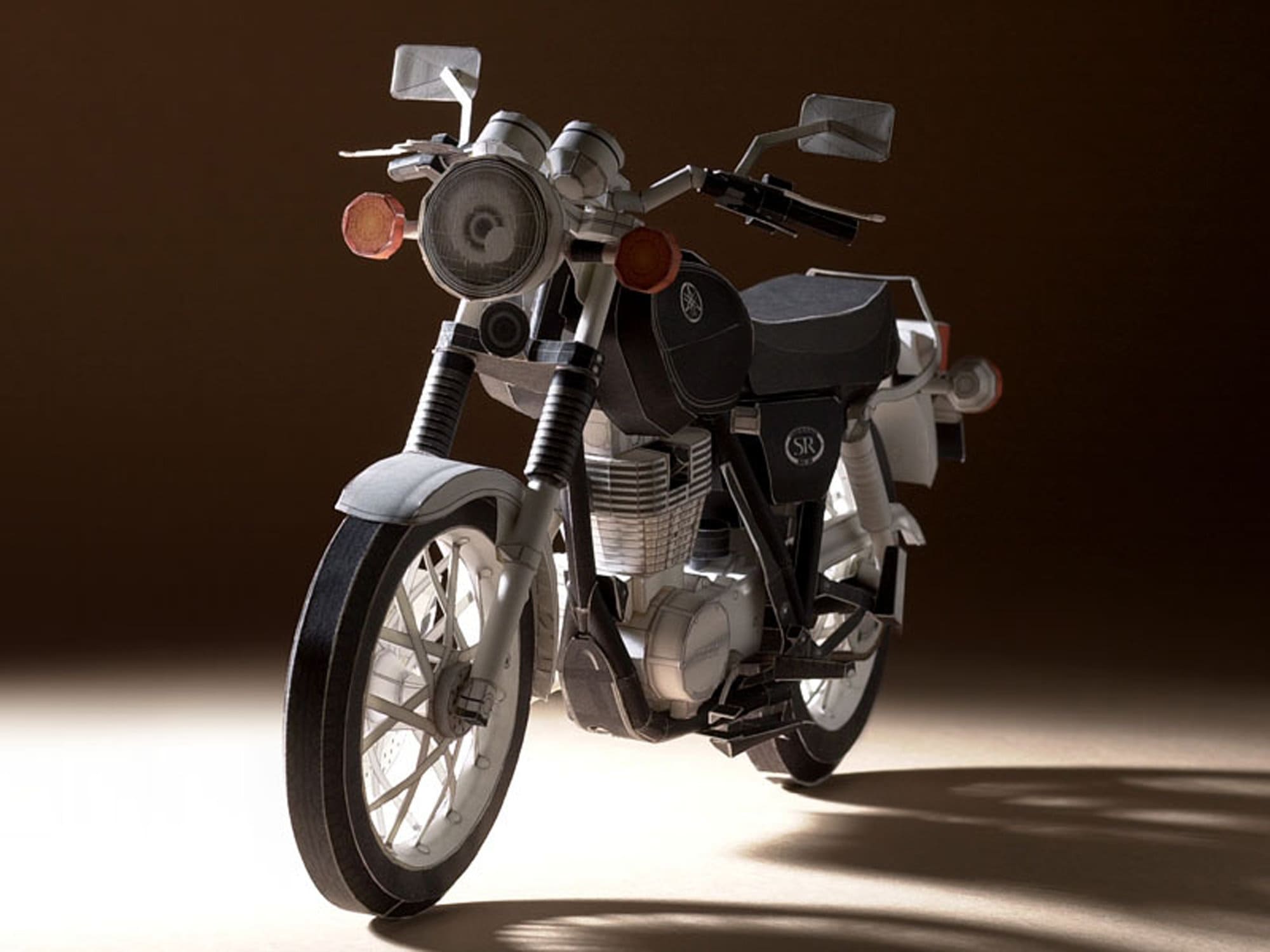 Yamaha SR400 Realistic Papercraft, 3D Paper Model, Motorcycle, Paper ...