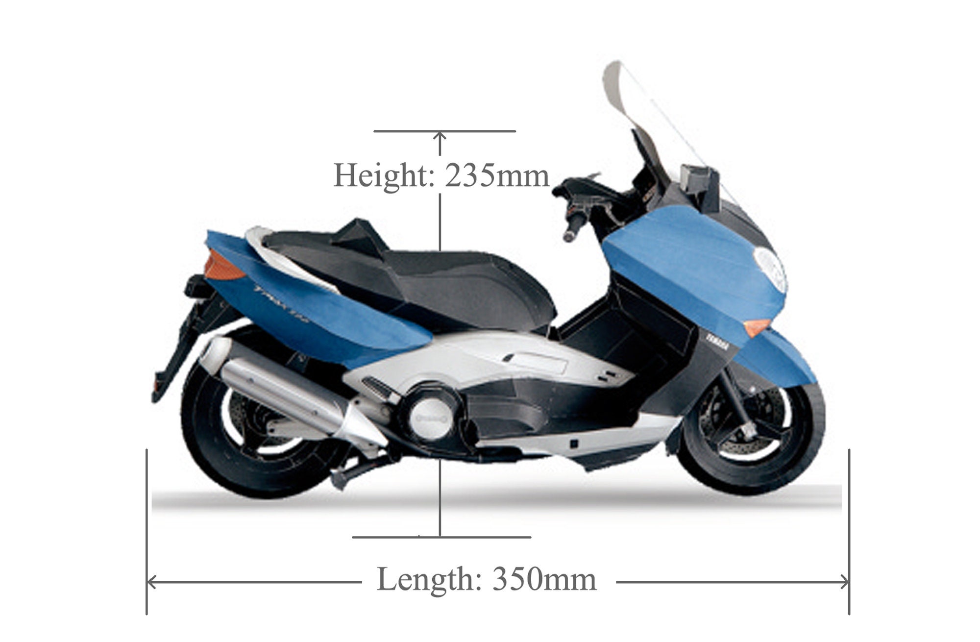 Yamaha Tmax Realistic Papercraft 3D Paper Model, Motorcycle, Paper ...