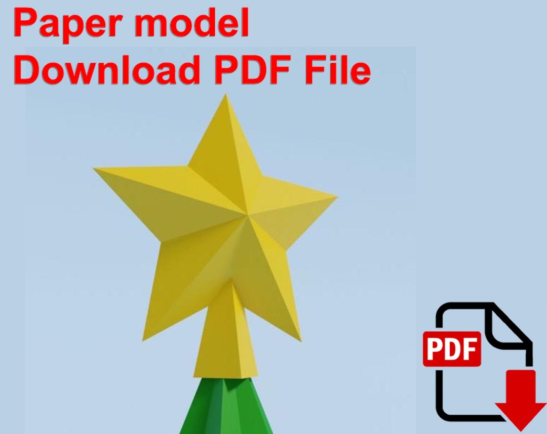 Tree Topper, Papercraft, 3D Paper Model, Animal, Zoo, Paper Craft ...