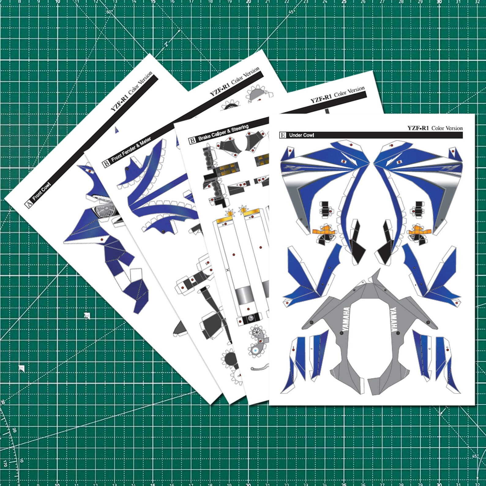 Yamaha YZF-R1-US Paper Model, Realistic 3D Papercraft (PDF Template) - Etsy