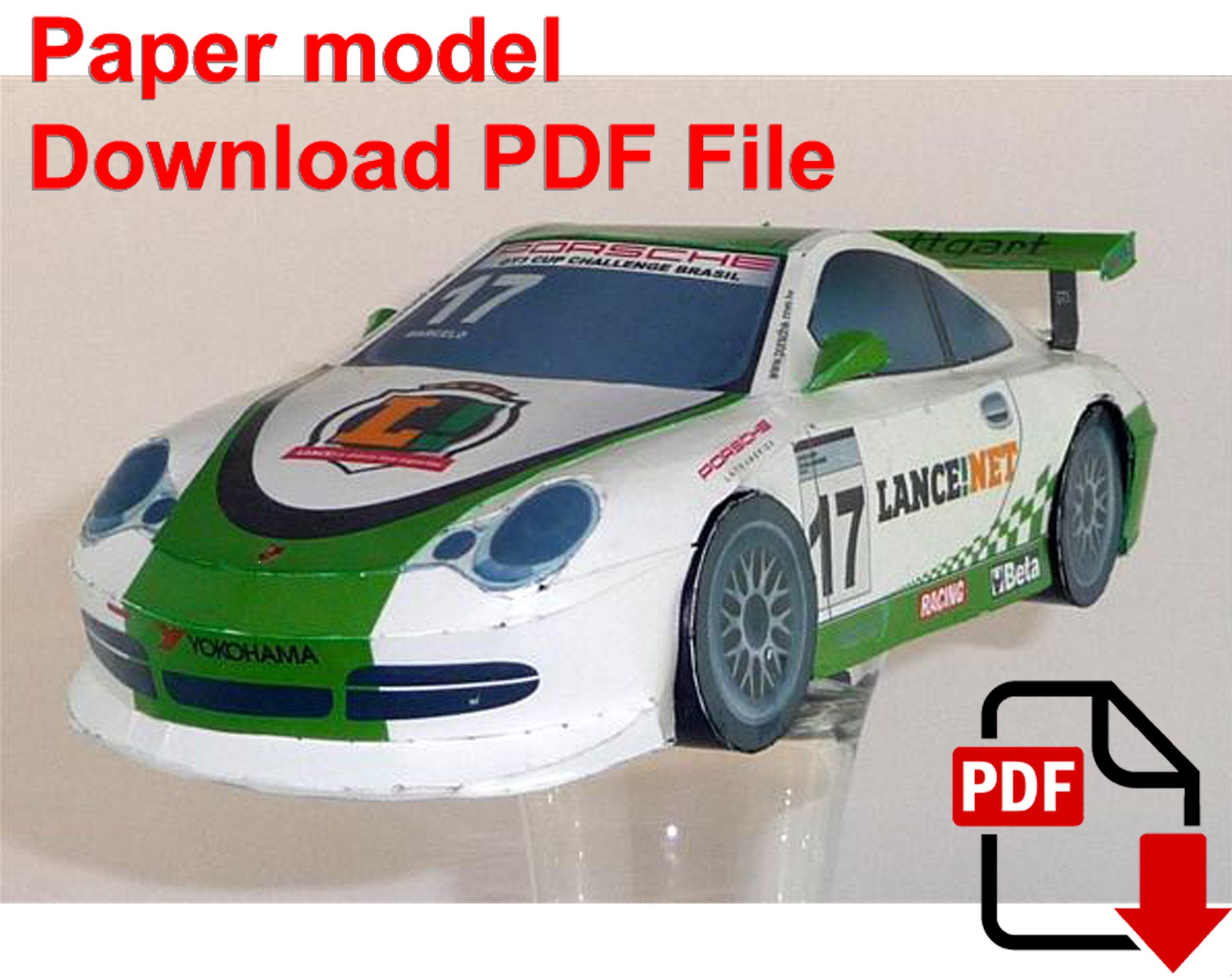 Porsche 996, Papercraft, 3D Paper Model, Animal, Zoo, Paper Craft ...