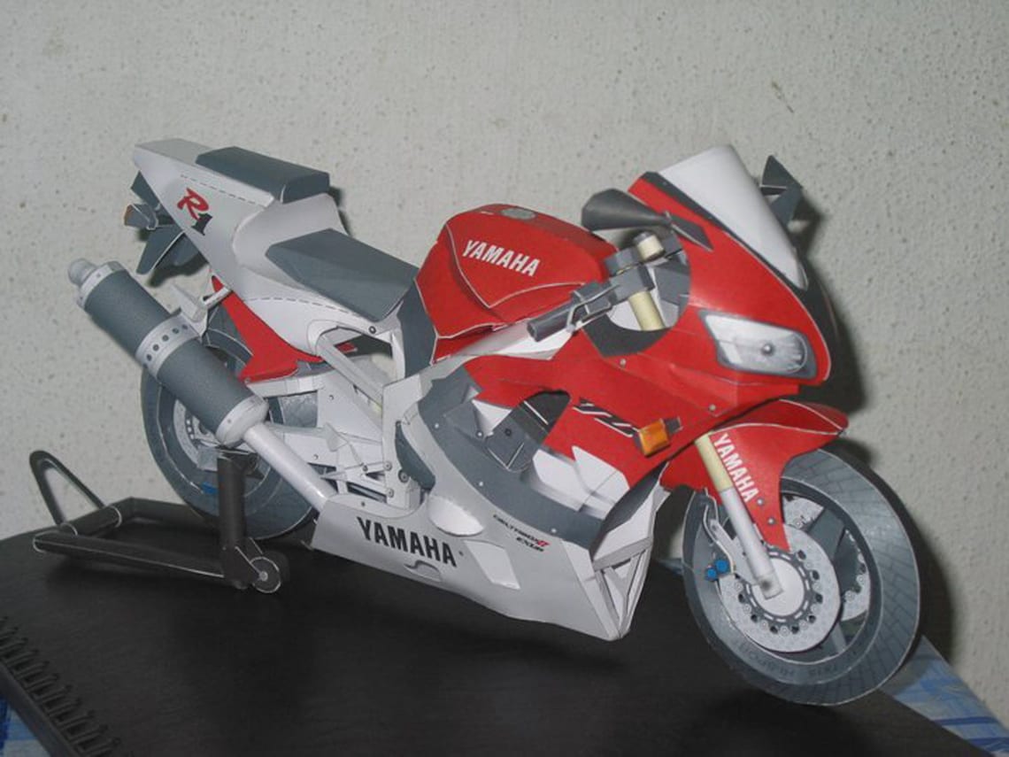 Yamaha YZF-R1 Realistic Papercraft 3D Paper Model, Motorcycle, Paper ...