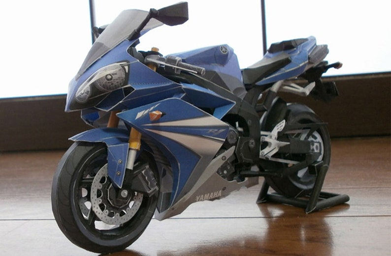 Yamaha YZF-R1-US Realistic Papercraft 3D Paper Model, Motorcycle, Paper ...