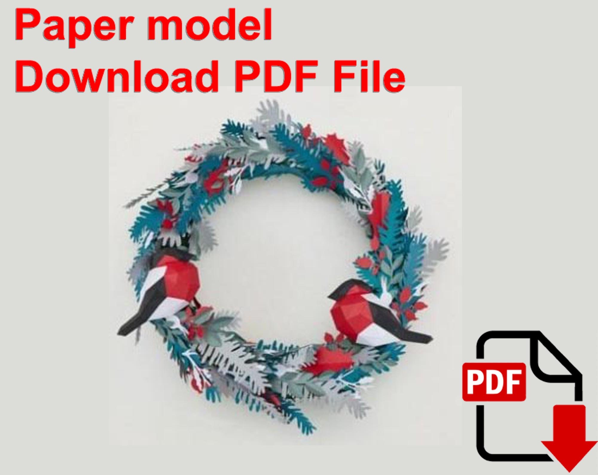 Door Ornament, Papercraft, 3D Paper Model, Animal, Zoo, Paper Craft ...