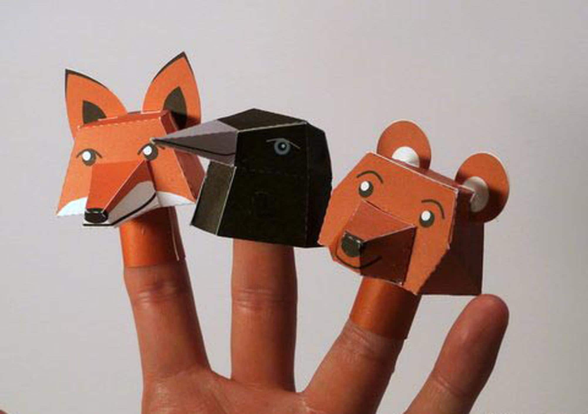 Finger Puppet, Papercraft, 3D Paper Model, Animal, Zoo, Paper Craft ...