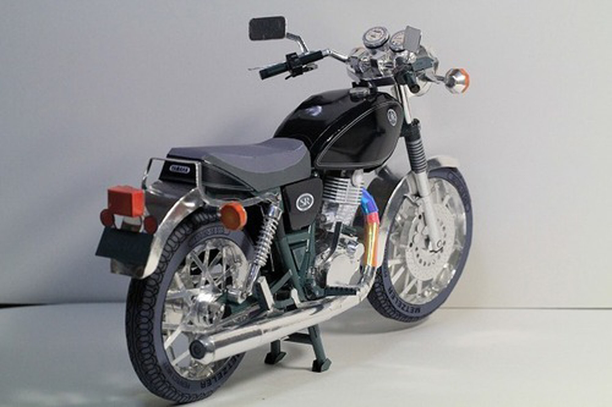 Yamaha SR400 Realistic Papercraft, 3D Paper Model, Motorcycle, Paper ...