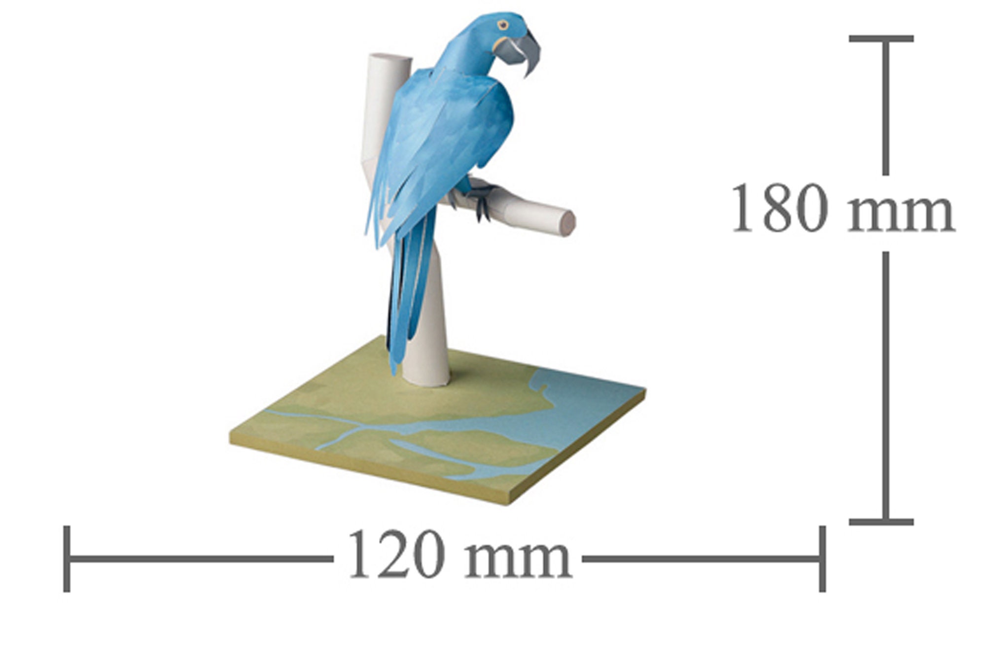 Hyacinth Macaw Papercraft 3D Paper Model Animal Zoo Paper - Etsy