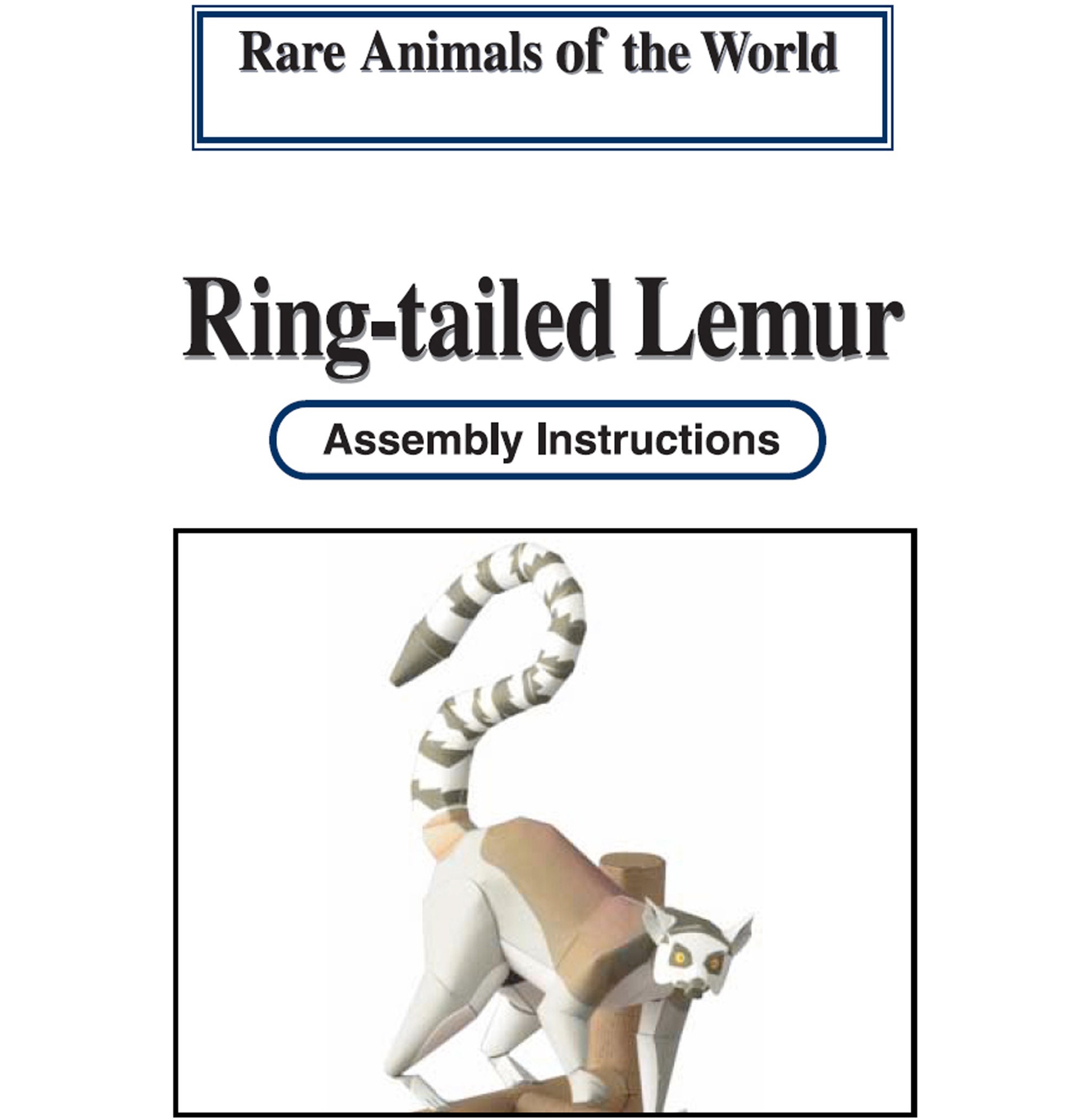 Ring-tailed Lemur, Papercraft, 3D Paper Model, Animal, Zoo, Paper Craft ...