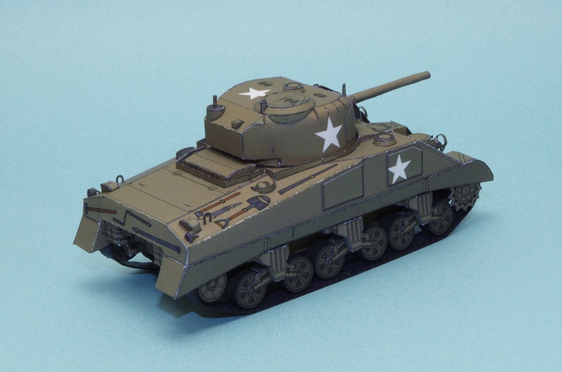 M4 Sheman, Papercraft, 3D Paper Model, Soldier, Tank, Paper Craft ...