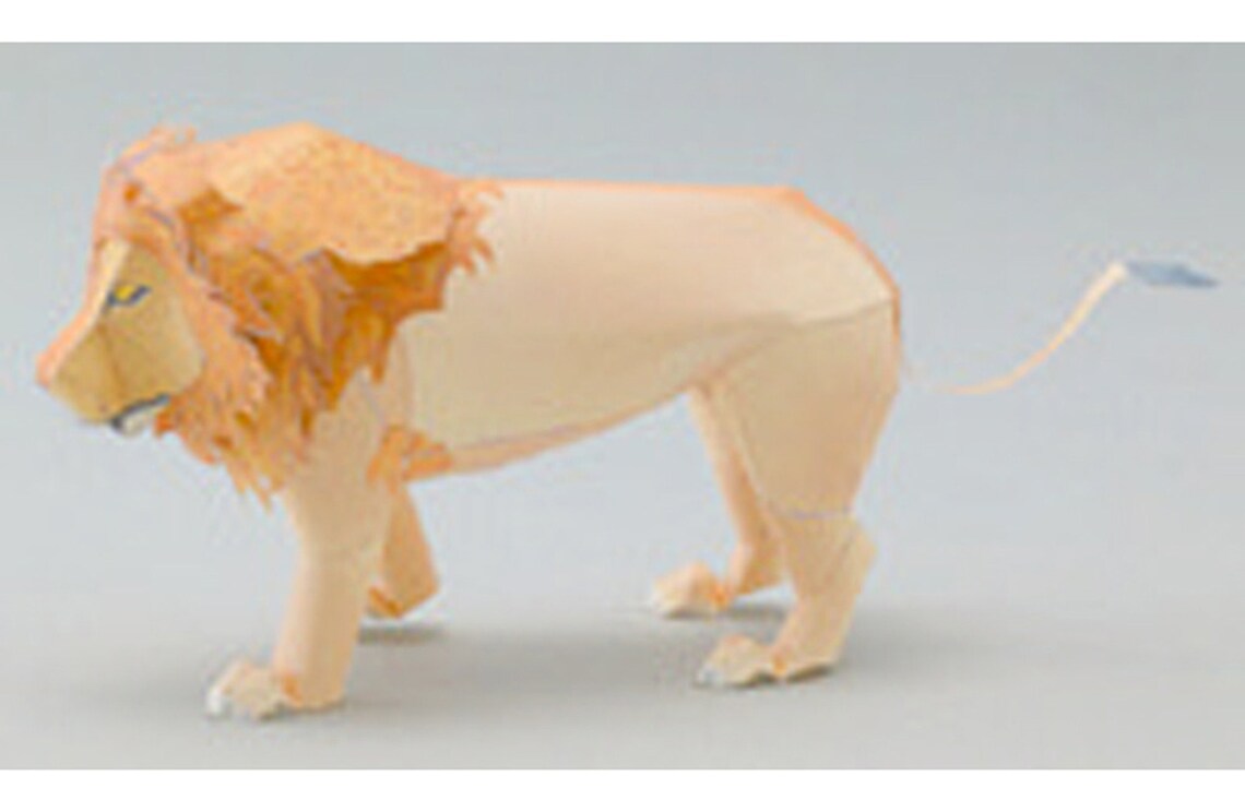 Lion, Papercraft, 3D Paper Model, Animal, Zoo, Paper Craft, Template ...