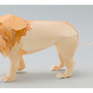Lion, Papercraft, 3D Paper Model, Animal, Zoo, Paper Craft, Template ...