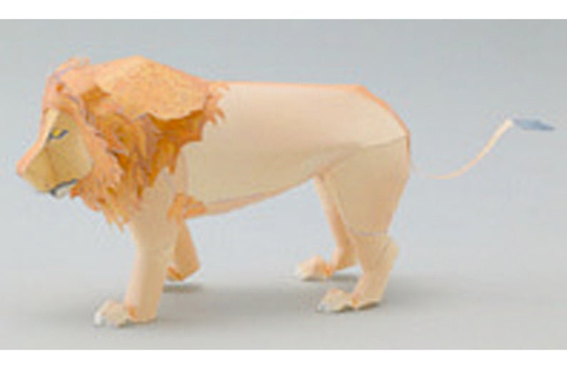 Lion, Papercraft, 3D Paper Model, Animal, Zoo, Paper Craft, Template ...