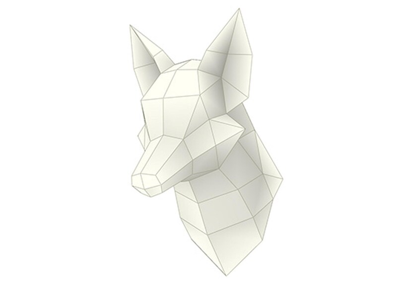 Fox Head, Papercraft, 3D Paper Model, Animal, Zoo, Paper Craft ...