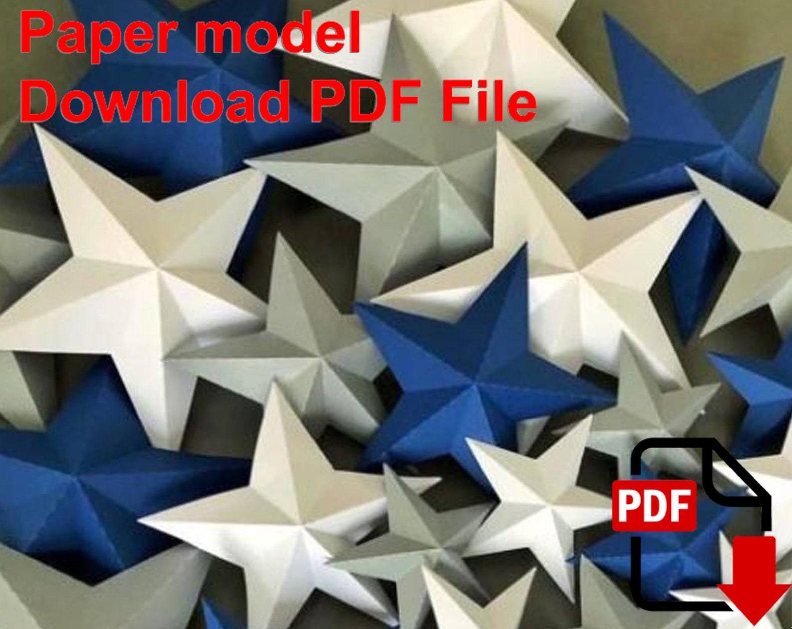 Stars, Papercraft, 3D Paper Model, Animal, Zoo, Paper Craft, Template ...
