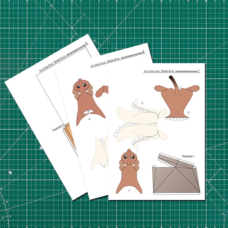 Hondo Stoat, Papercraft, 3D Paper Model, Animal, Zoo, Paper Craft ...