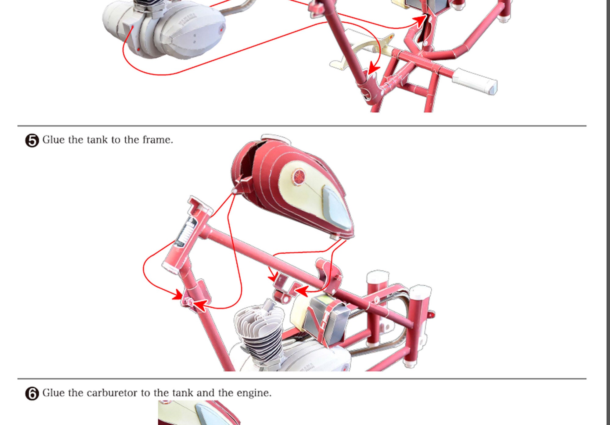 Yamaha YA-1 Motorcycle Paper Model, Ultra Realistic 3D Papercraft (PDF ...