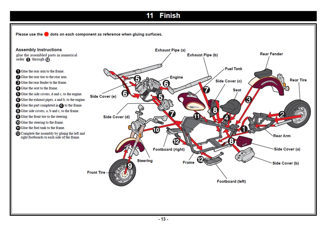 Yamaha DSC11 Realistic Papercraft, 3D Paper Model, Motorcycle, Paper ...
