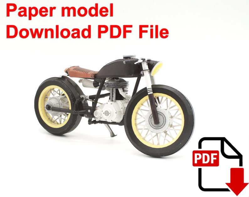 Like Cafe Racer, Papercraft, 3D Paper Model, Animal, Zoo, Paper Craft, Template PDF, Diy Paper ...