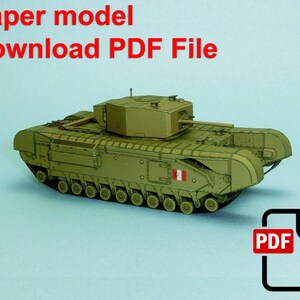 Churchill MK3, Papercraft, 3D Paper Model, Soldier, Tank, Paper Craft ...