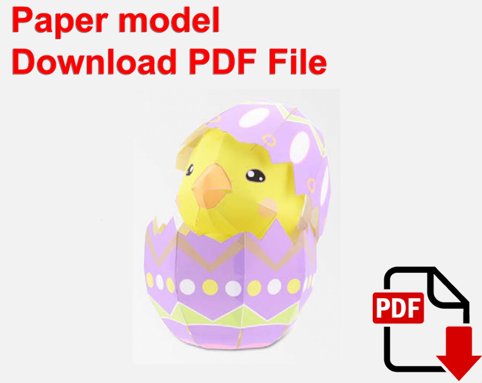 Easter Egg, Papercraft, 3D Paper Model, Animal, Zoo, Paper Craft ...