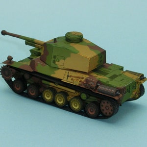 Type3, Papercraft, 3D Paper Model, Soldier, Tank, Paper Craft, Template ...