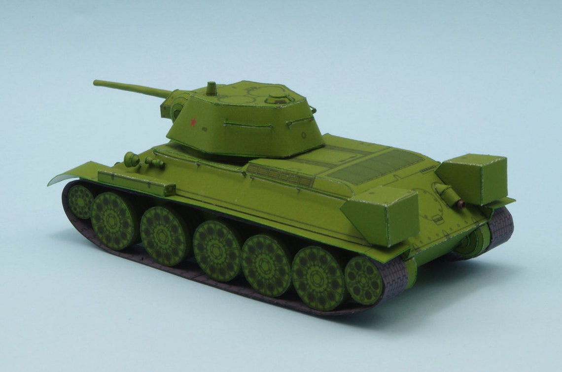 T34-76 Tank Paper Model, DIY 3D Papercraft (PDF Template) - Etsy