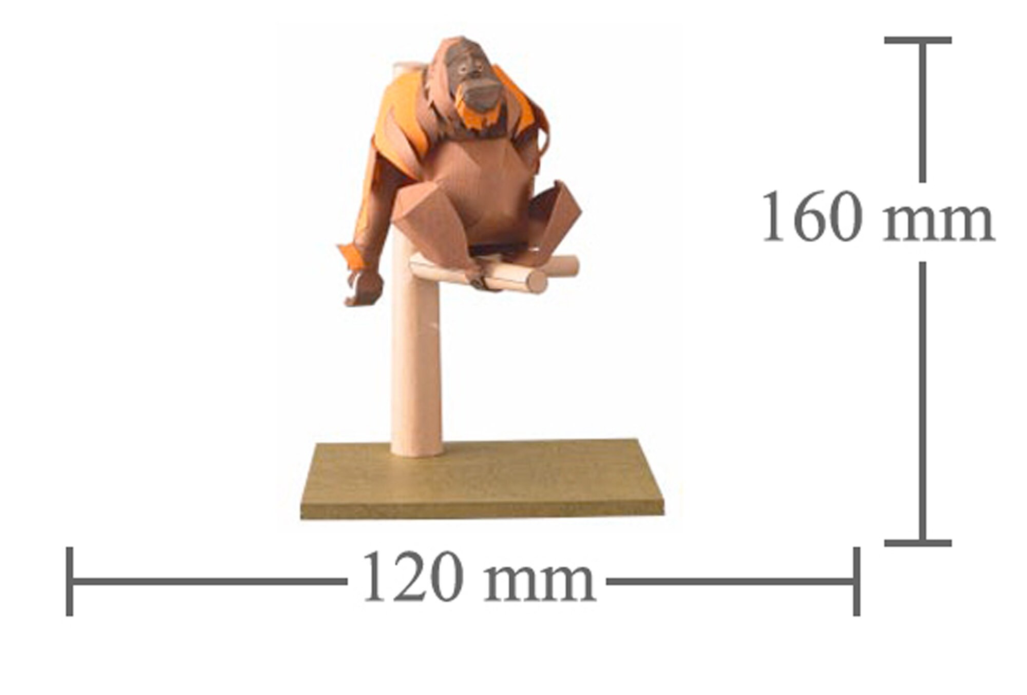 SUMATRAN ORANGUTAN, Papercraft, 3D Paper Model, Animal, Zoo, Paper ...