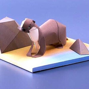River Otter Papercraft, 3D Paper Model DIY (PDF Template) - Etsy