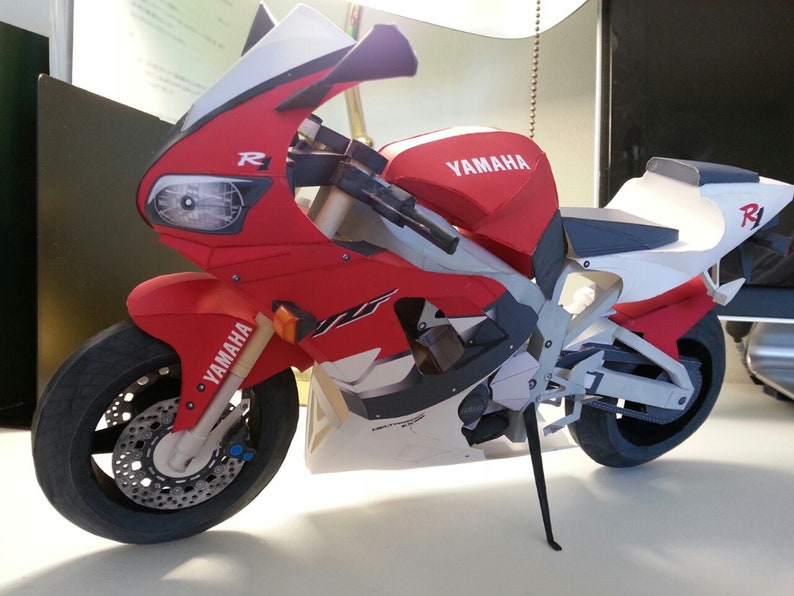 Yamaha YZF-R1 Realistic Papercraft 3D Paper Model, Motorcycle, Paper ...