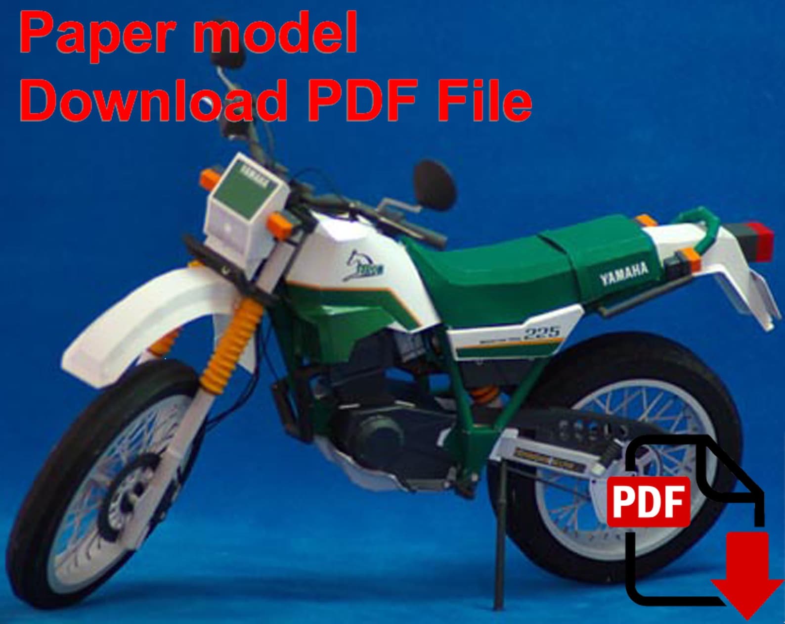 Yamaha Serow 225, Papercraft, 3D Paper Model, Animal, Zoo, Paper Craft ...